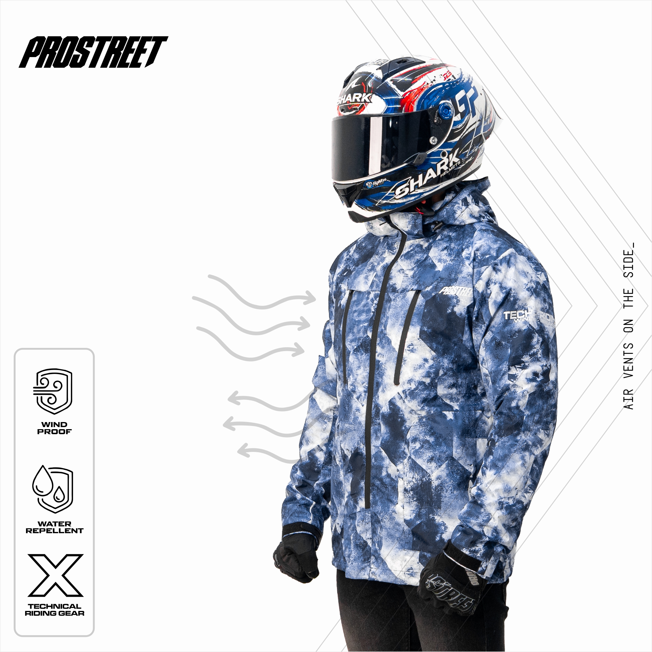 Jacket Motorcycle Prostreet Windbreaker Eclipse Prism – PROSTREET